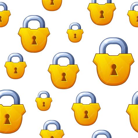 Premium Vector Padlock Seamless Pattern Lock Padlock Vector Background
