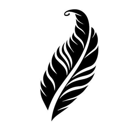 Premium Vector Twisted Leaf Black And White Vector Template Set For Cutting And Printing