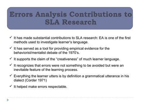 Error Analysis Ppt