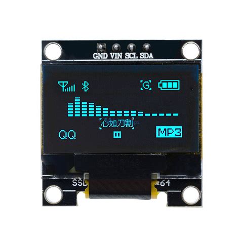 จอภาพ oled ขนาด 0 96 นิ้ว สีฟ้าแก่ ความละเอียด128x64 i2c สำหรับ arduino บรรจุอยู่ในกล่องพลาสติก