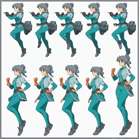 Retro 2d Hero Sprite Sheet Stable Diffusion Online