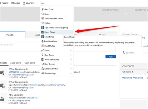 Microsoft Dynamics 365 Send Online Forms To Fill And Sign With Form Direct Secured Signing