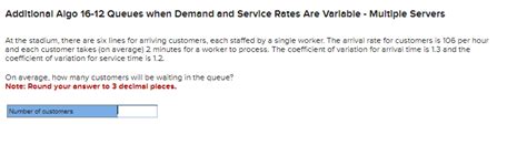 Solved Additional Algo 16 12 Queues When Demand And Service