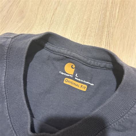 Grey Carhartt Pocket Tee Vintage Depop