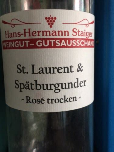Hans Hermann Staiger St Laurent Spätburgunder Rosé Vivino