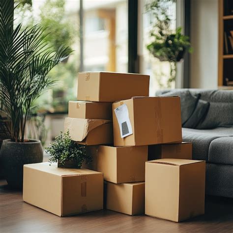 Moving Day Boxes Ready For New Home Premium Ai Generated Image