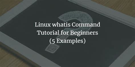 Linux Whatis Command Tutorial For Beginners 5 Examples