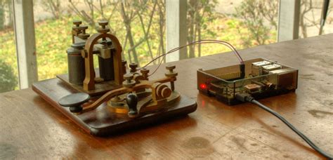 Century Old Key On Board Morse Code Set Auto Translates With