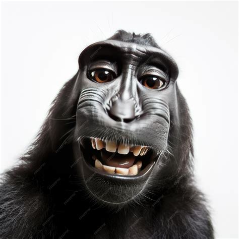 Premium Ai Image Monkey Selfie Ai Generated Image