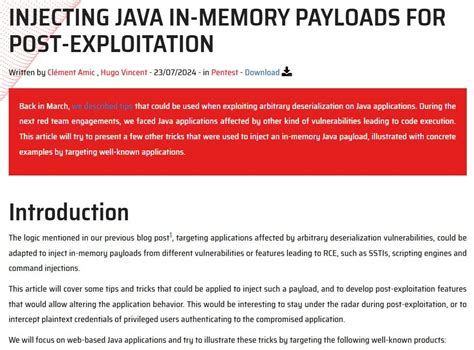 Alexandre Borges On Linkedin Codeinjection Java Exploitation