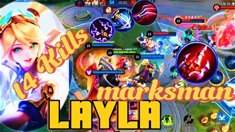 Layla marksman !! finisher/damage " gold lane #mlbb - YouTube