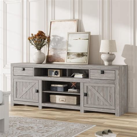 Towallmark Farmhouse Tv Stand For 80 Inch Tvs Long Entertainment