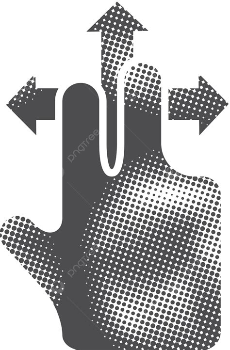 Halftone Icon Gesture Symbol Touchpad Flick Vector Symbol Touchpad Flick PNG And Vector With