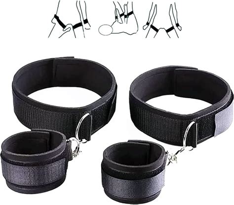Bdsm Restrain Bondage Set Padded Wrist Thigh Cuffs Sex Toy For Women