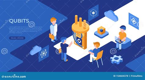 Artificial Quantum Computing And Qubits Stock Illustration Illustration Of Quantum Automation