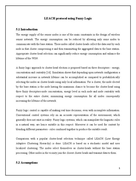 Leach Protocol Using Fuzzy Logic Pdf Wireless Sensor Network Fuzzy Logic