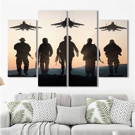 Brothers In Arms Air Support Collection Framed Canvas Home Decor Wa