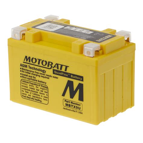 Motobatt Battery Quadflex Agm Mbtx9u