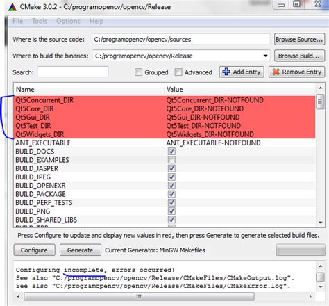 Configuration Incomplete Error Ocuured This Message Happened When I Am Trying To Link Qt With
