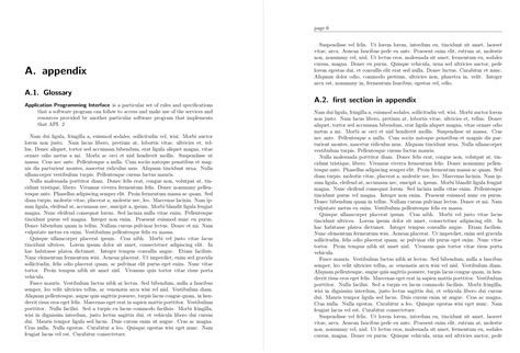 sectioning glossary as section and its acronyms as chapter