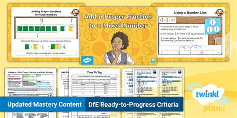 👉 Y4 Add And Subtract Fractions Above 1 Planit Maths Lesson 2