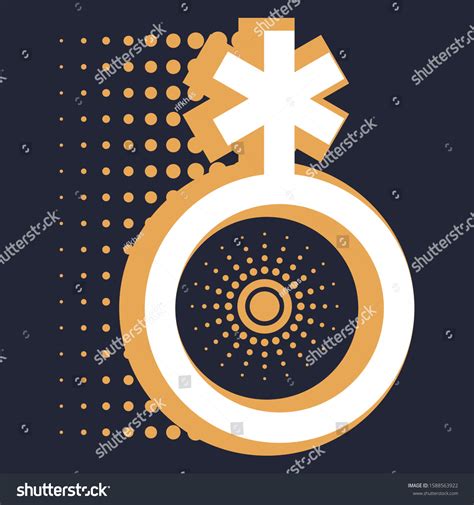 Symbol Of Non Binary Gender Identity Flat Royalty Free Stock Vector