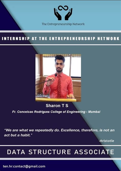 Sharon Shajan On Linkedin Ten Teninternship Internship