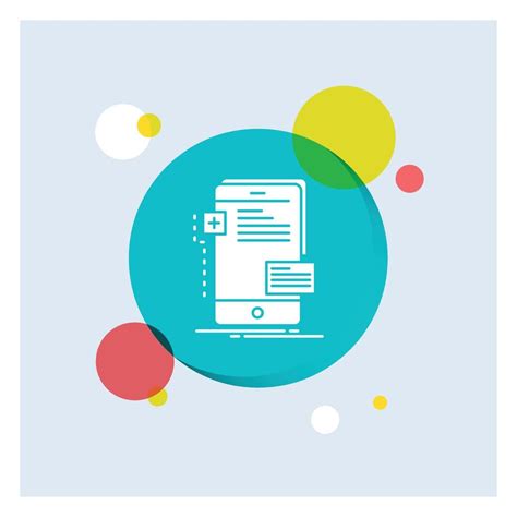 Frontend Interface Mobile Phone Developer White Glyph Icon Colorful