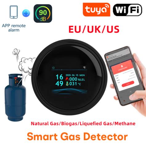 E Life Smart Store WiFi LPG GAS Leakage Natural Combustible Detector Gas Leak Sensor Alarm Wall