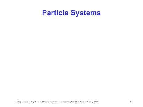 Particle Systems