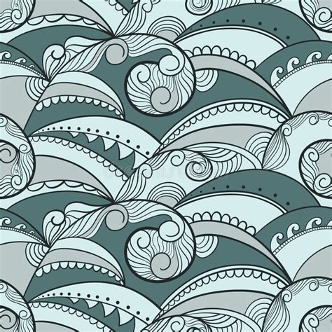 Seamless Pattern With Sea Waves Stock Vector Illustration Of Texture Abstract 23272527