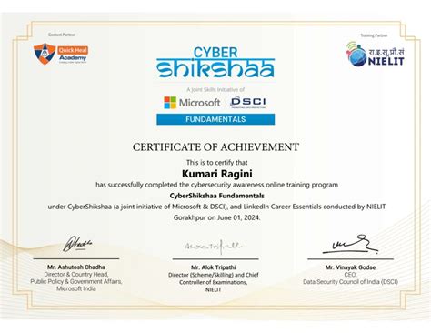 Ragini Kumari On Linkedin Cybersecurity By Nielit