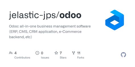 GitHub Jelastic Jps Odoo Odoo All In One Business Management Software ERP CMS CRM