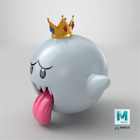 King Boo Super Mario Ghost 3d Model 34 Ma C4d Max Fbx Gltf