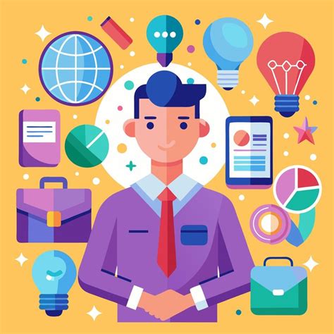 Business Illustration Concept For Flat Design Modern Vector Premium Ai Generated Vector