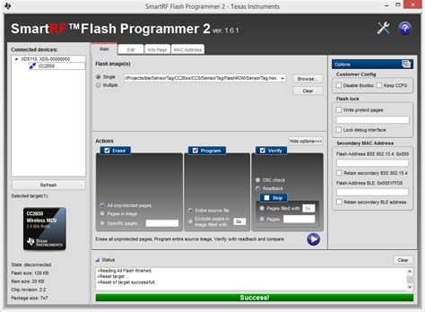 [resolved] cc2650stk ccs sensortag firmware debugger dev pack