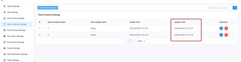 Improvement Alarm Instance Manage Alarm Instance Not Sorted By