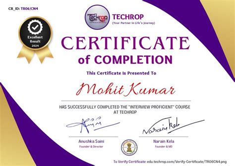 mohit kumar on linkedin to verify certificate