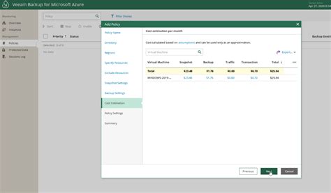 Veeam Vistazo En Profundidad Al Nuevo Veeam Backup For Microsoft Azure Creación De Políticas