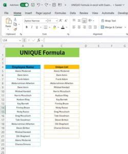 UNIQUE Formula In Excel With Examples PK An Excel Expert