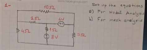 Solved Set Up The Equationsa ﻿for Nodal Analysisb ﻿for