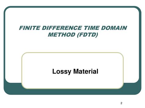 ppt eee 431 computational methods in electrodynamics powerpoint