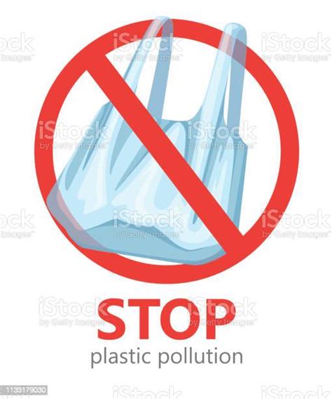 플라스틱 오염을 중지 합니다 비닐 봉지 기호 없음 생태 로고를 저장 합니다 흰색 바탕에 평면 벡터 일러스트 레이 션 가방에 대한 스톡 벡터 아트 및 기타 이미지 Istock