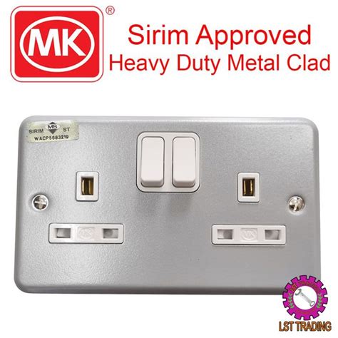 READY STOCKS MK METAL CLAD 13A SWITCH SOCKET G2946 SINGLE AND DOUBLE SWITCH SOCKET Lazada