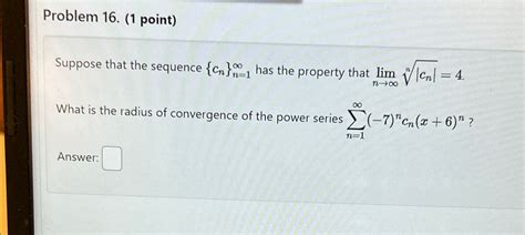 solved problem 16 1 ﻿point suppose that the sequence