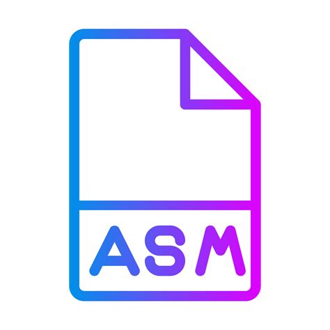 Assembly Document File Type Gradient Programming Icons For Modern