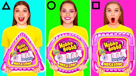 ज्यामितीय आकार भोजन चैलेंज रसोई युद्ध Darada Best Youtube