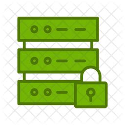 Database Security Icon Download In Colored Outline Style