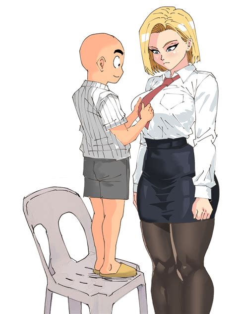 Android 18 And Kuririn Dragon Ball Drawn By Captain Tai Danbooru