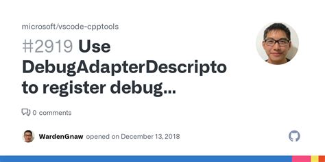 Use Debugadapterdescriptorfactory To Register Debug Adapter · Issue